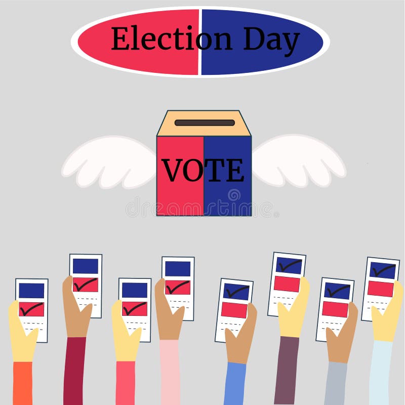 Election Day Voting in Form, Politics and Elections Illustration. Stock ...