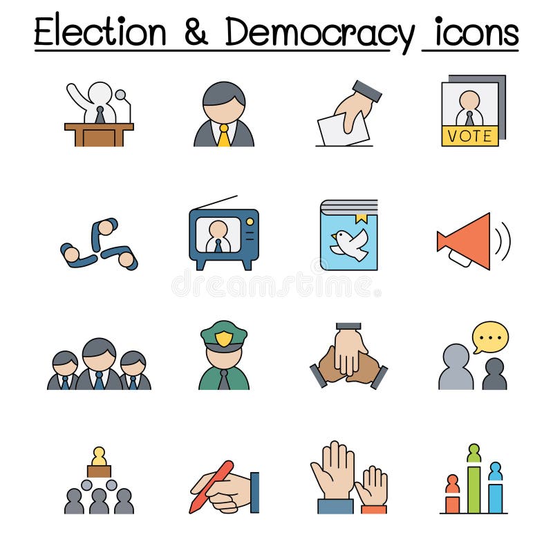 Democracy icon stock illustration. Illustration of government - 72474551