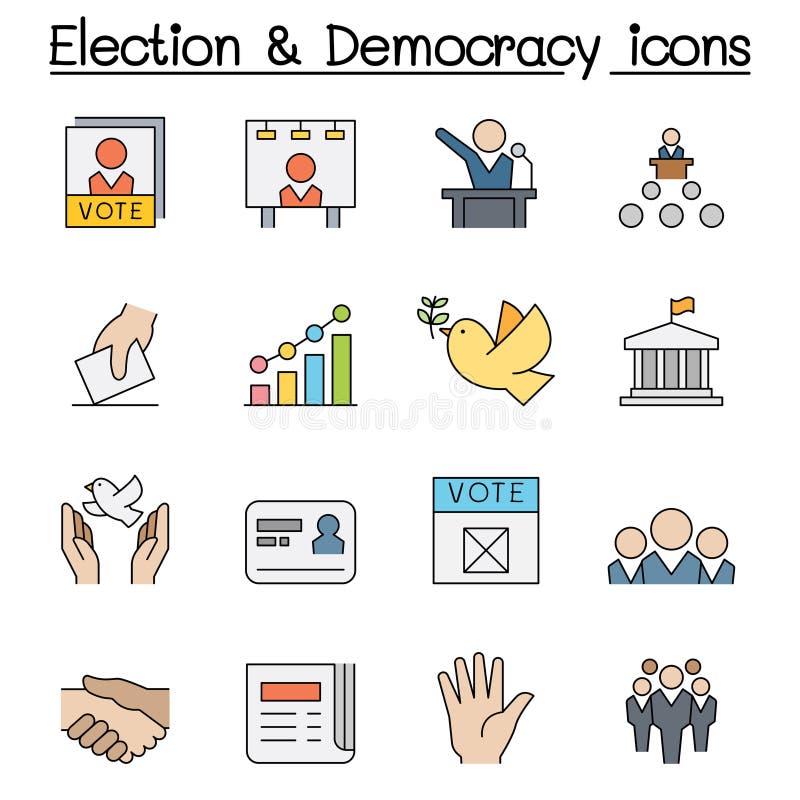 Democracy icon stock illustration. Illustration of government - 72474551