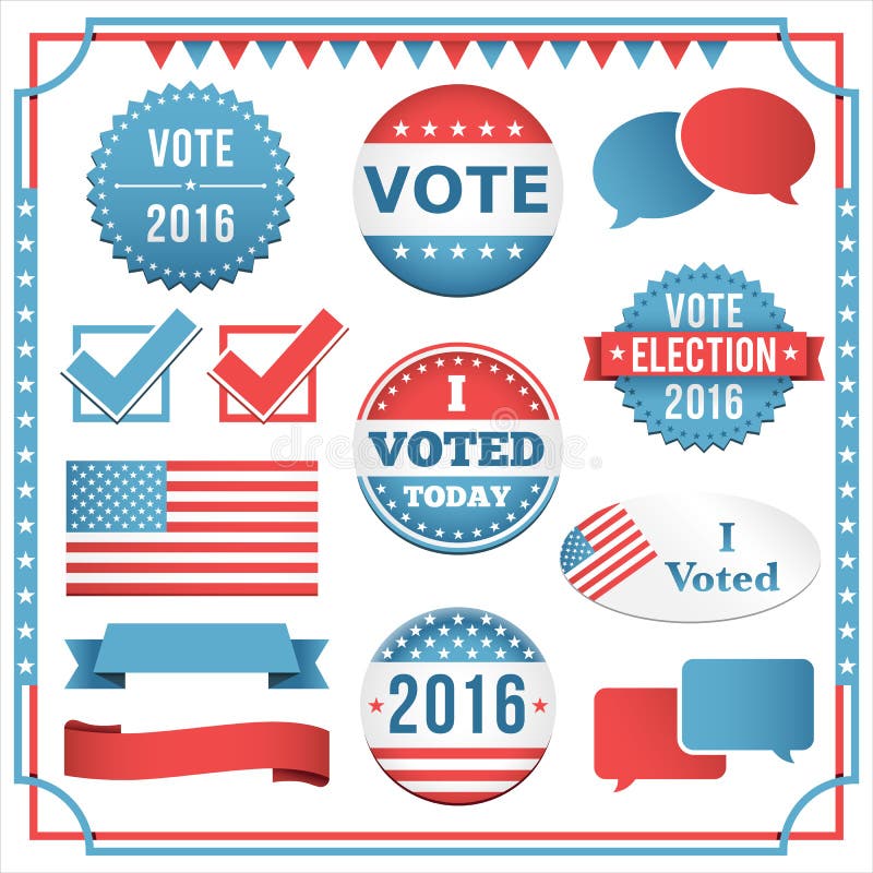 Election Element Set stock vector. Illustration of frame - 63179817