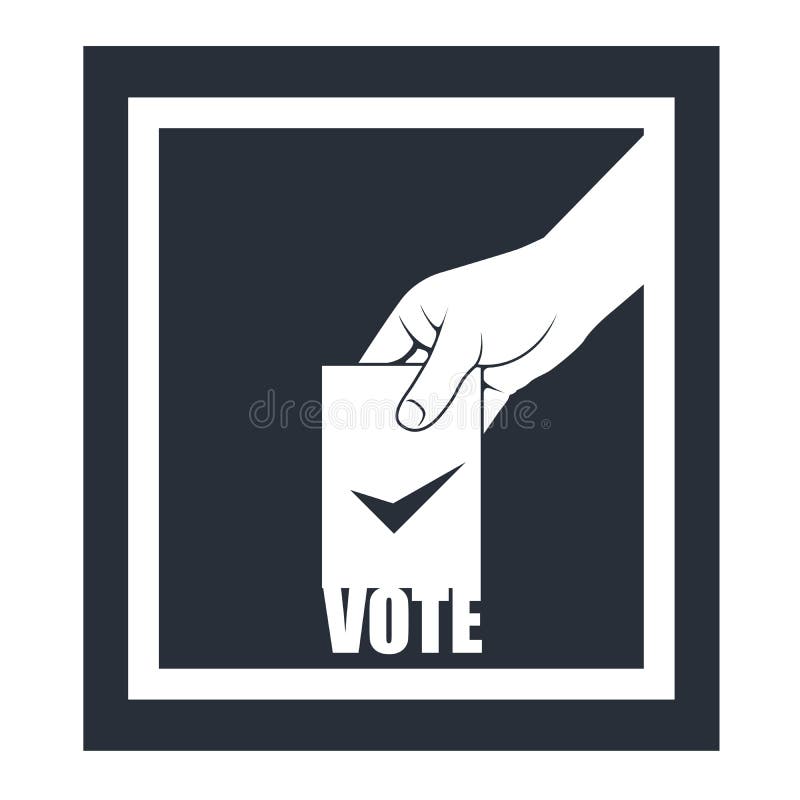Election - Hand with Voting Bulletin Stock Vector - Illustration of ...