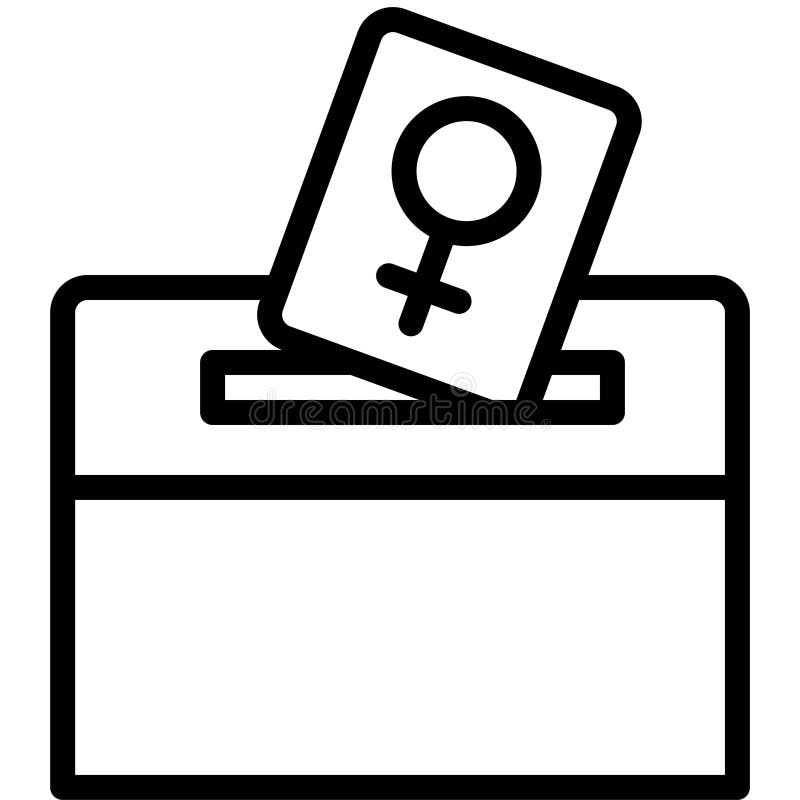 Election Icon, Feminism Related Vector Stock Vector - Illustration of ...