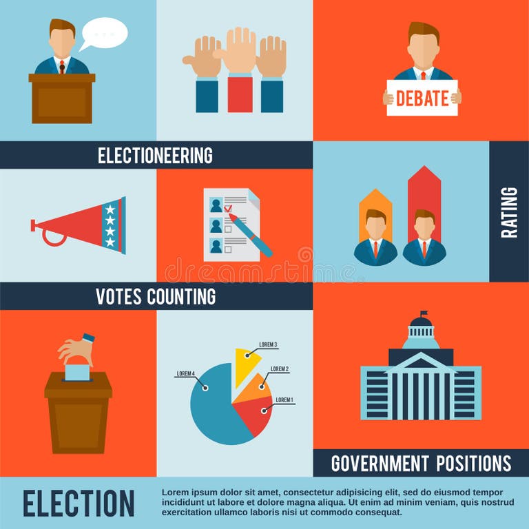 Election Icon Flat stock vector. Illustration of politics - 49733915