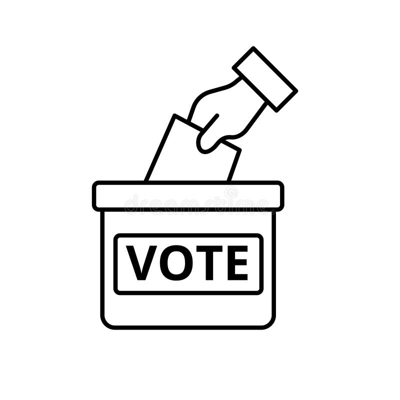 Election Icon with Linear Style Stock Vector - Illustration of isolated ...