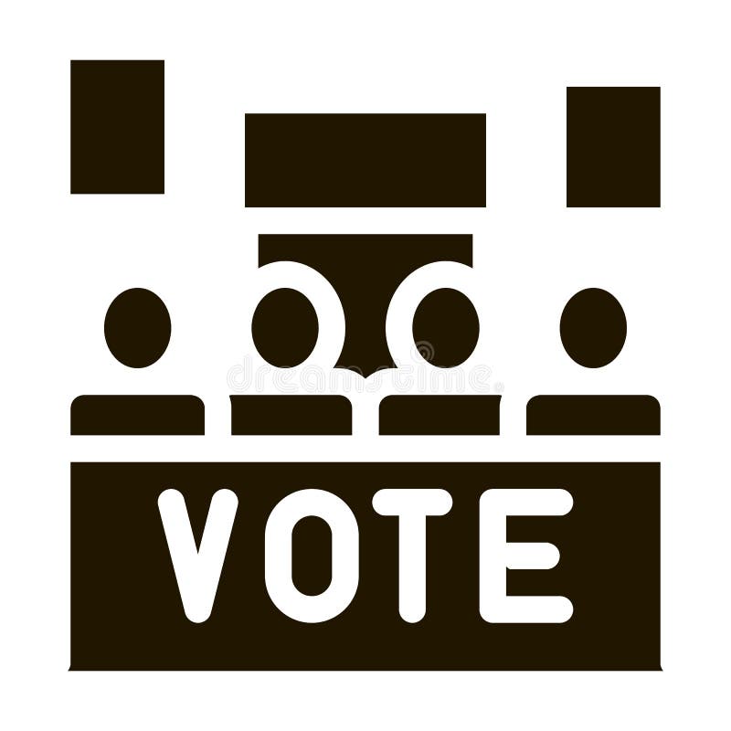 Election Icon Vector Glyph Illustration Stock Vector - Illustration of ...