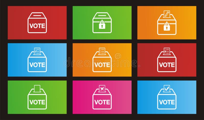 Election Icons - Metro Style Icons Stock Illustration - Illustration of ...