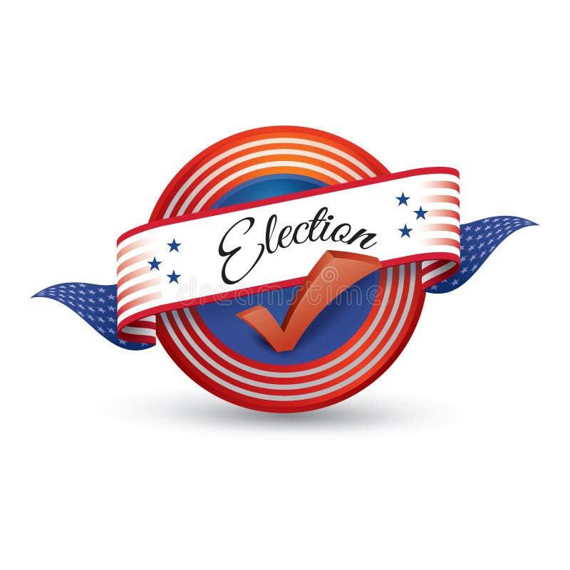 Election Label. Vector Illustration Decorative Design Stock Vector ...