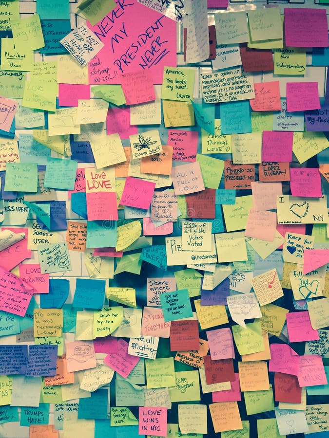 Election Notes in New York City Subway Stock Photo - Image of notes ...