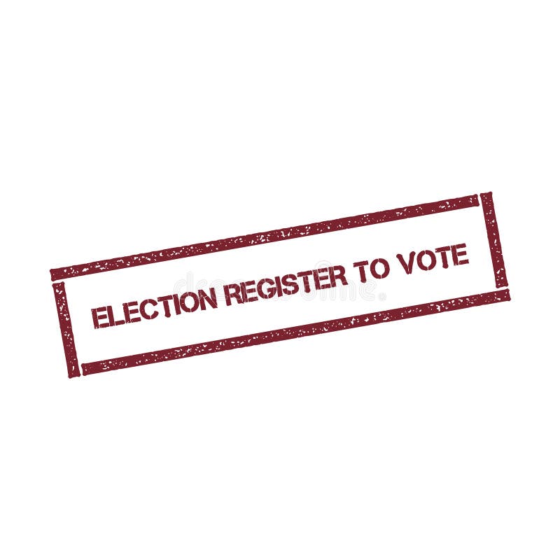 Election Register To Vote Rectangular Stamp. Stock Vector ...