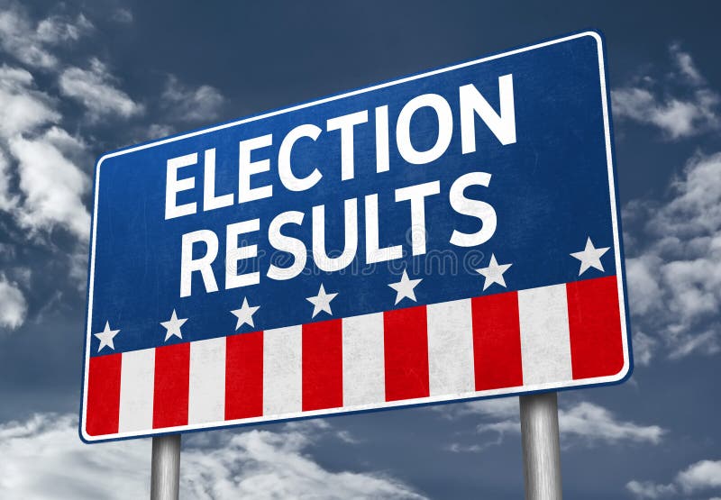 Election Results 3D Roadsign Information Stock Illustration ...