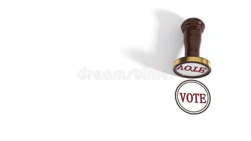 Election Seal on a White Background, 3d Rendering Stock Illustration ...