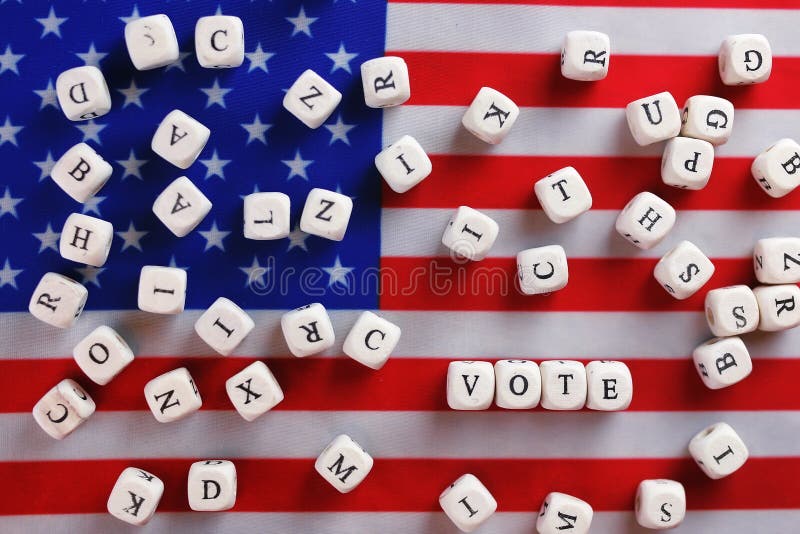 Election Simbol on Usa Flag Stock Photo - Image of america, democrat ...
