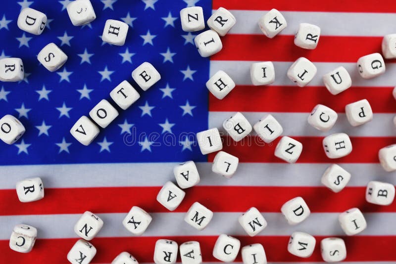 Election Simbol on Usa Flag Stock Image - Image of badge, letter: 89338989
