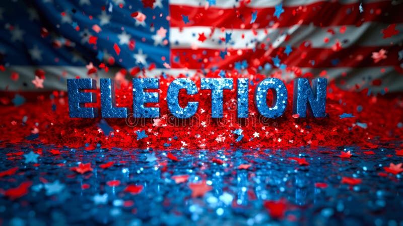 ELECTION Text Prominently Featured in Bold Font Against a Dynamic ...