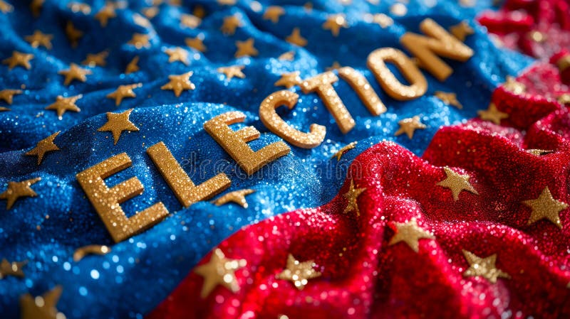 ELECTION Text Prominently Featured in Bold Font Against a Dynamic ...