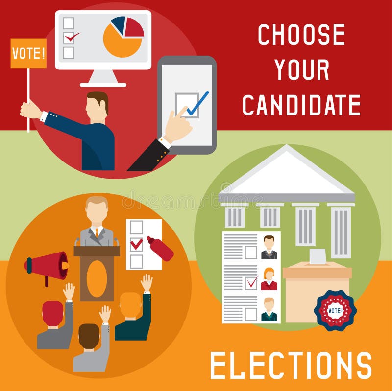 Election Voting and Debate Banners Set Flat Design Vector I Stock ...