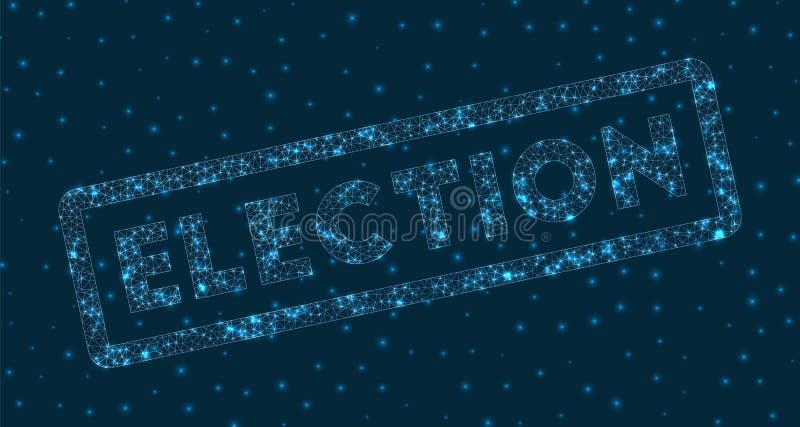 Election Word in Digital Style. Stock Vector - Illustration of network ...