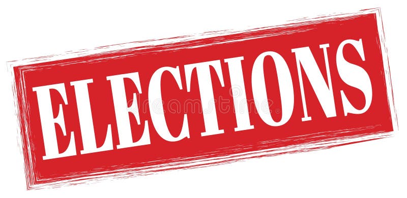 ELECTIONS Text Written on Red Stamp Sign Stock Image - Image of sign ...