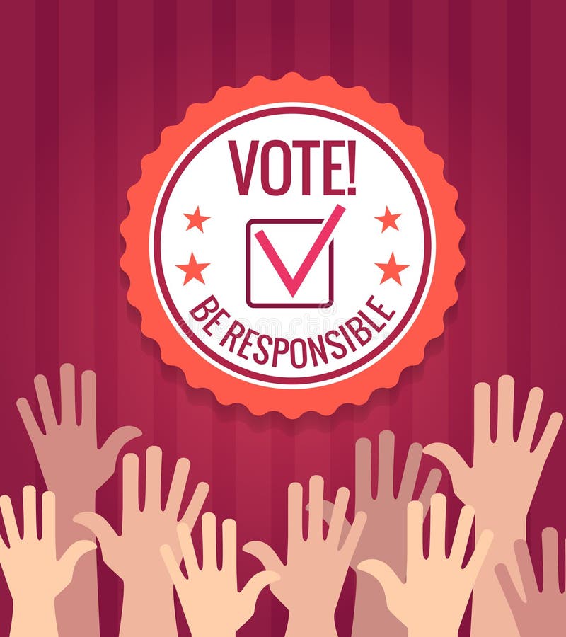 Elections vote poster stock vector. Illustration of discussion - 39802947