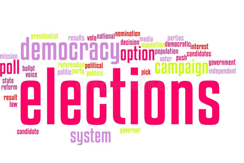 Election word cloud stock illustration. Illustration of issues - 150888675
