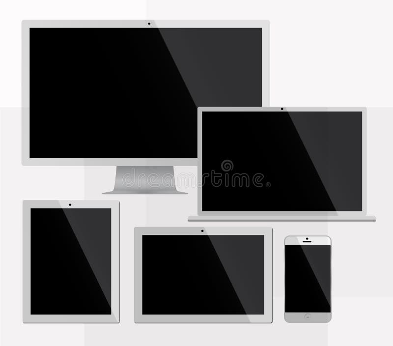 Imac Ipad Iphone White Background Stock Illustrations – 347 Imac Ipad ...