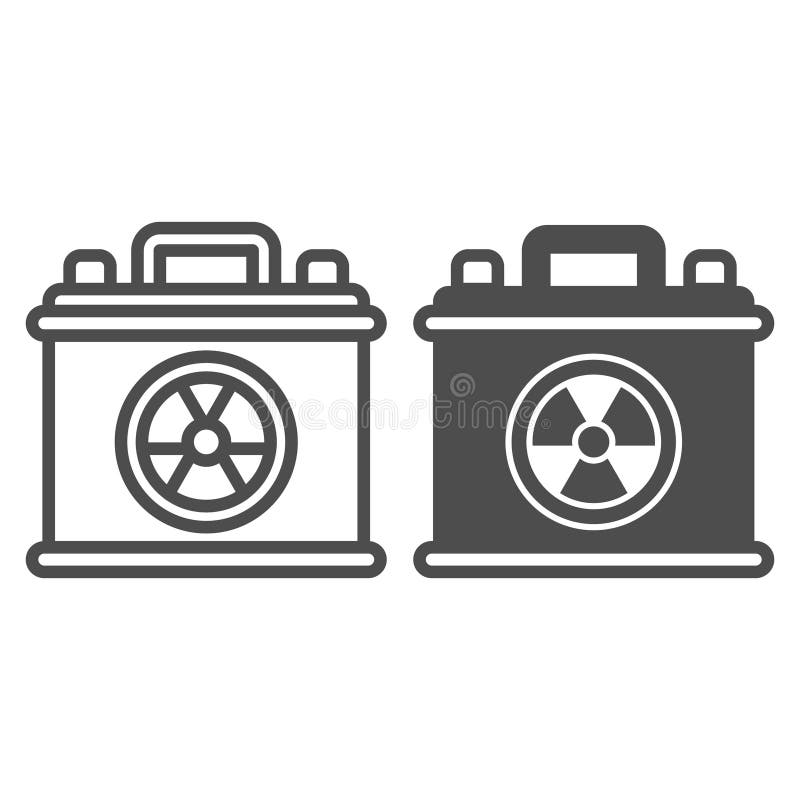 Electric Accumulator with Radioactivity Seal Line and Solid Icon ...
