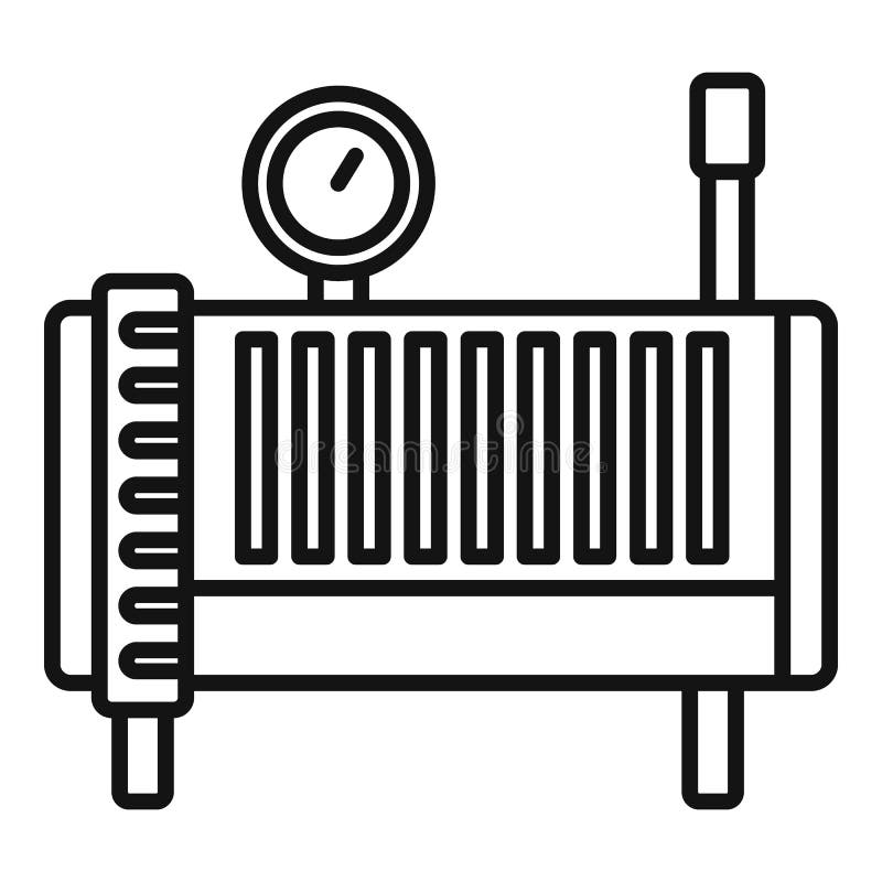 Electric Air Compressor Icon, Outline Style Stock Vector - Illustration ...