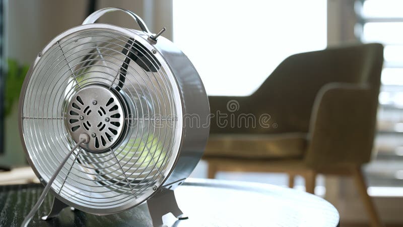 Electric air fan. stock footage. Video of climate, cooler - 236274746