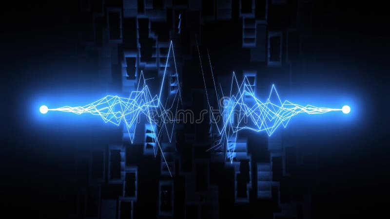 Electric Arc on Black Background. Seamless Loop Animation. Thunder ...