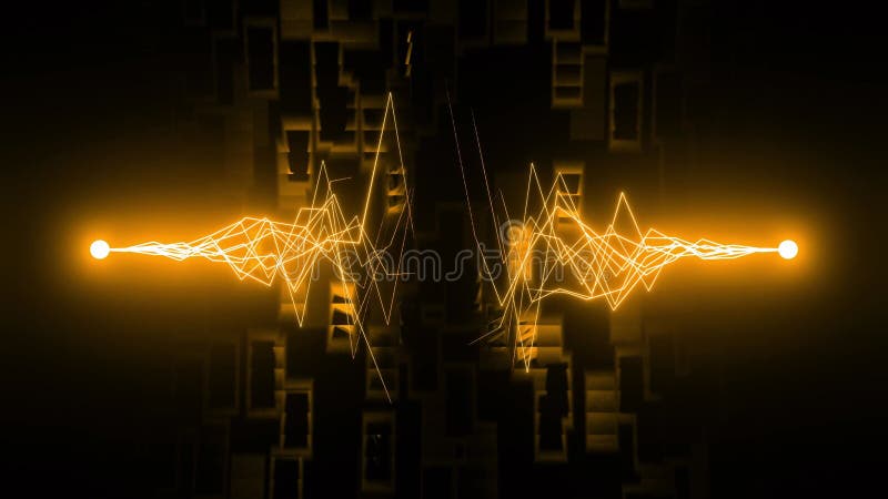 Electric Arc on Black Background. Seamless Loop Animation. Thunder ...