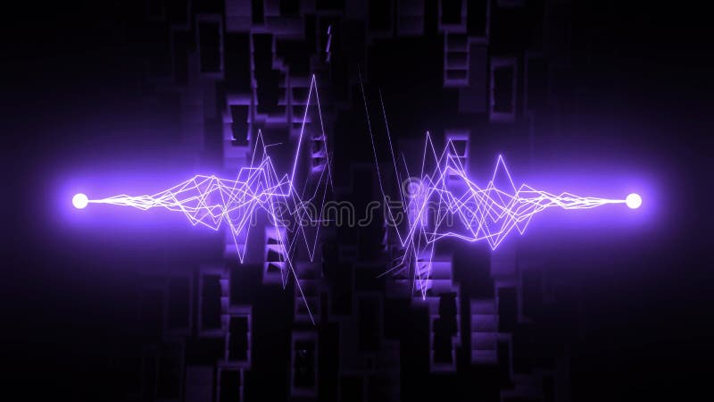 Electric Arc on Black Background. Seamless Loop Animation. Thunder ...