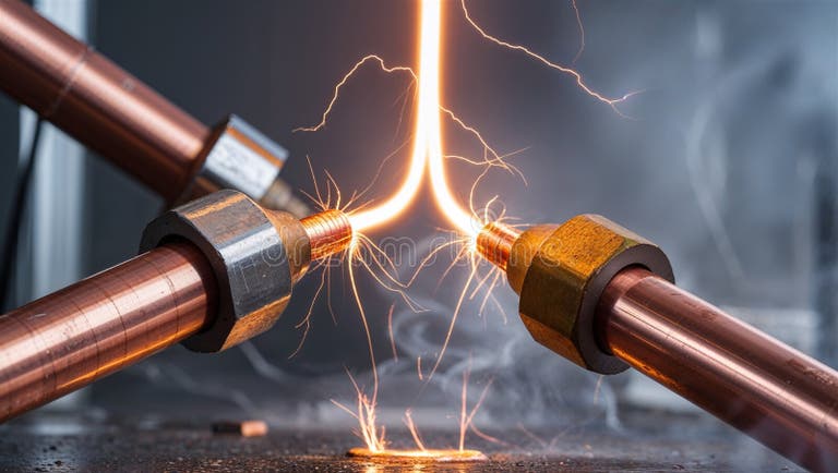 Electric Arc Jumping between Two Copper Terminals in Atmospheric Lab ...