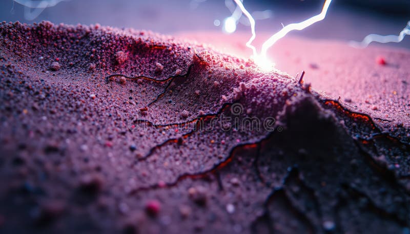 Electric Arc Striking a Textured Surface - High Voltage Impact Stock ...