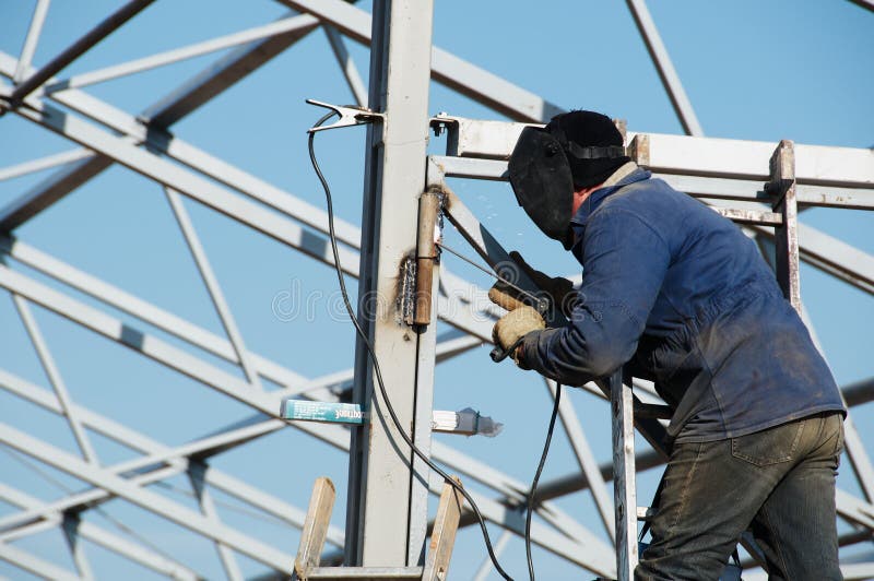 Electric arc welding stock image. Image of industry, construction ...