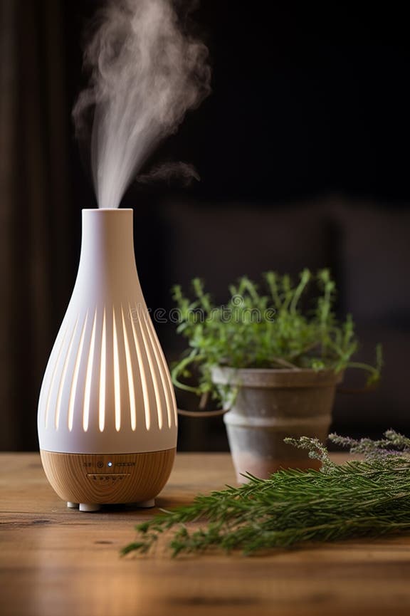 Electric Aroma Diffuser in the Room. Generative AI, Stock Image - Image ...