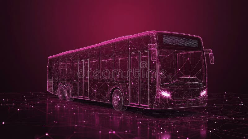 Electric, Autonomous City Bus, Public Transportation Network, Future ...