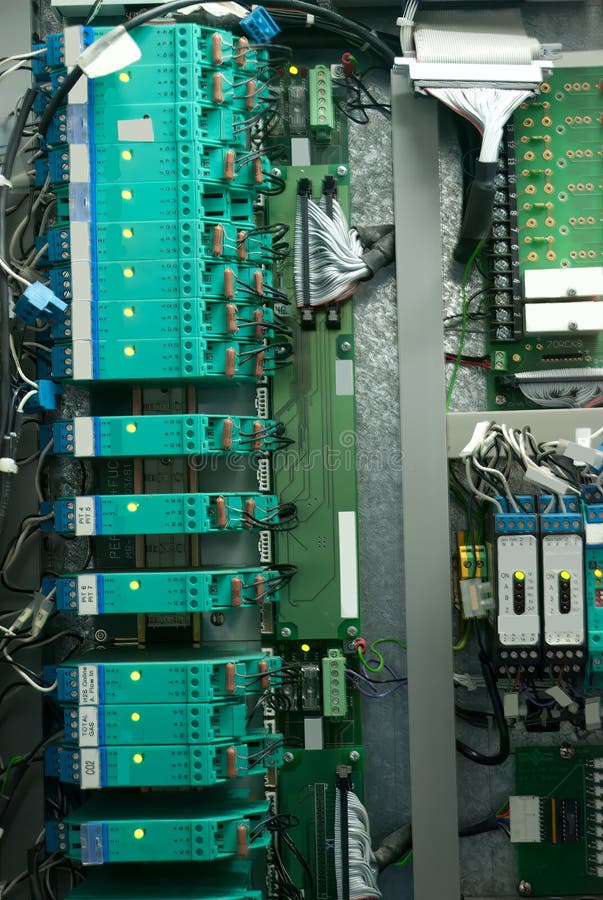 Electric Back Panel Close Up View Stock Image - Image of technical ...