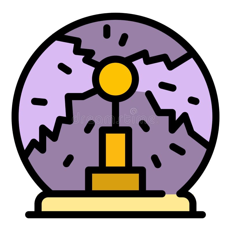 Electric Ball Icon Color Outline Vector Stock Vector - Illustration of ...
