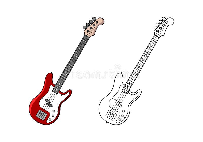 Electric Bass Guitar Stock Illustrations – 20,875 Electric Bass Guitar ...