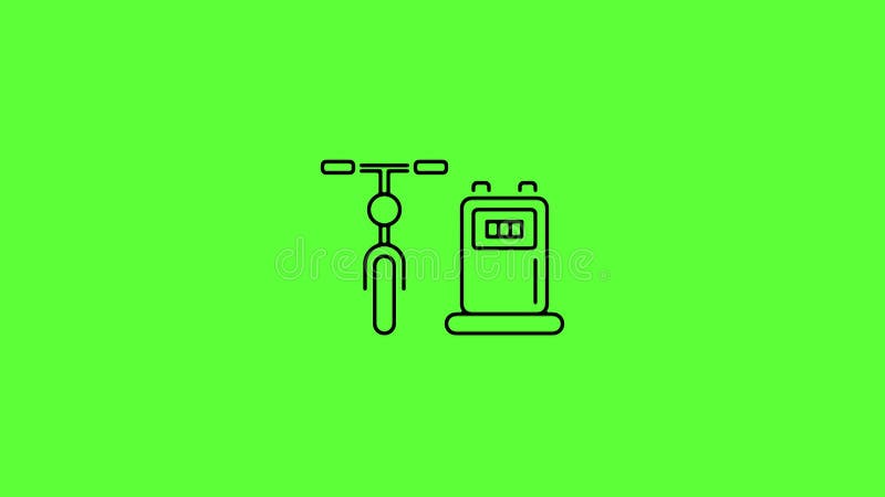 Electric Bicycle Animation Green Screen and Vector Animation for ...