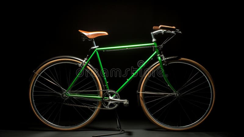Intricate Green Bike Crafted with Luminous Hues and Polished ...