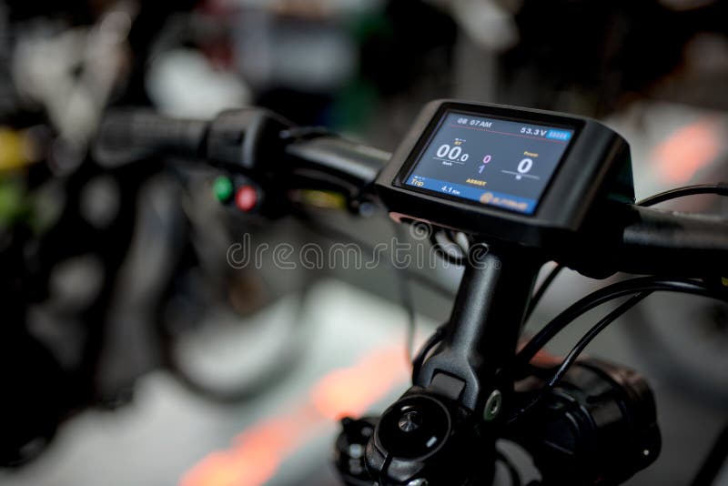 Electric bicycle display stock image. Image of electric - 149394755