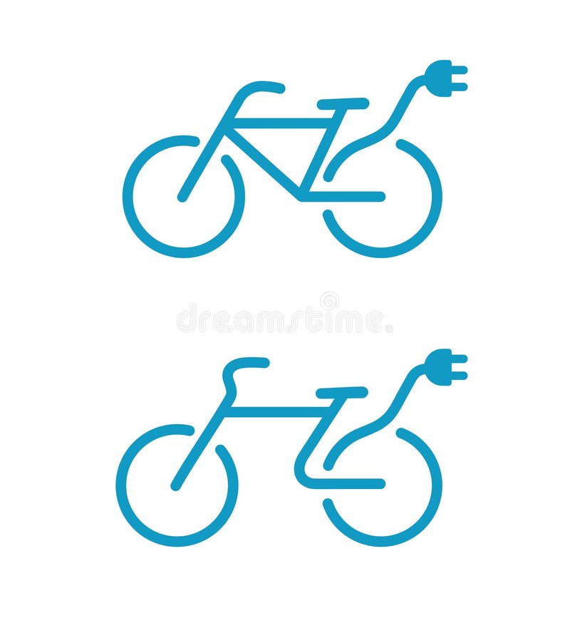 Electric bicycle icons stock vector. Illustration of energy - 24661590