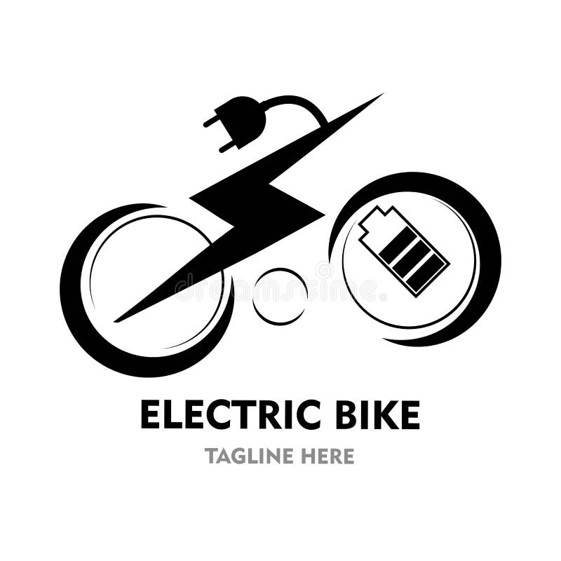 Electric Bicycle Electric Motorcycle Simple Logo Environment Vector ...