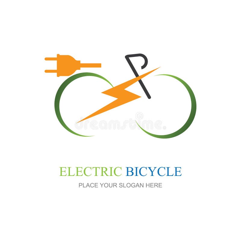 Electric Bike Icon Logo Design Element Stock Vector - Illustration of ...