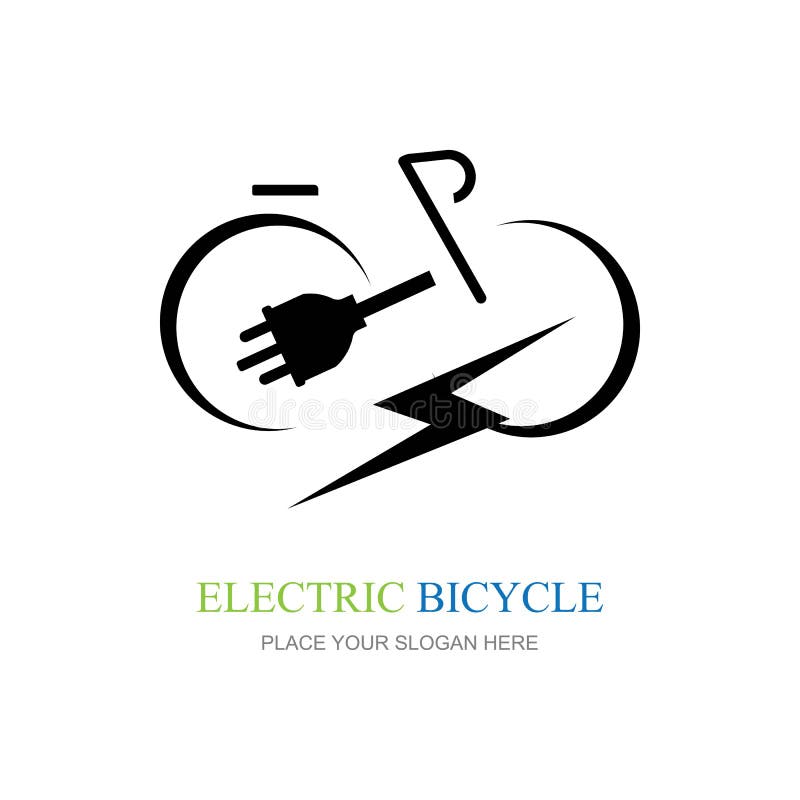 Electric Bike Icon Logo Design Element Stock Vector - Illustration of ...