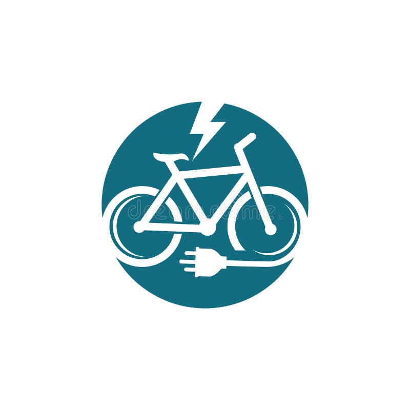 Electric Bike Icon Logo Design Element Stock Vector - Illustration of ...
