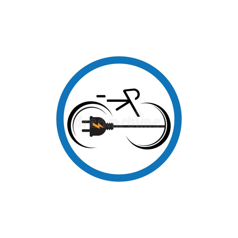 Electric Bike Icon Logo Design Element Stock Vector - Illustration of ...