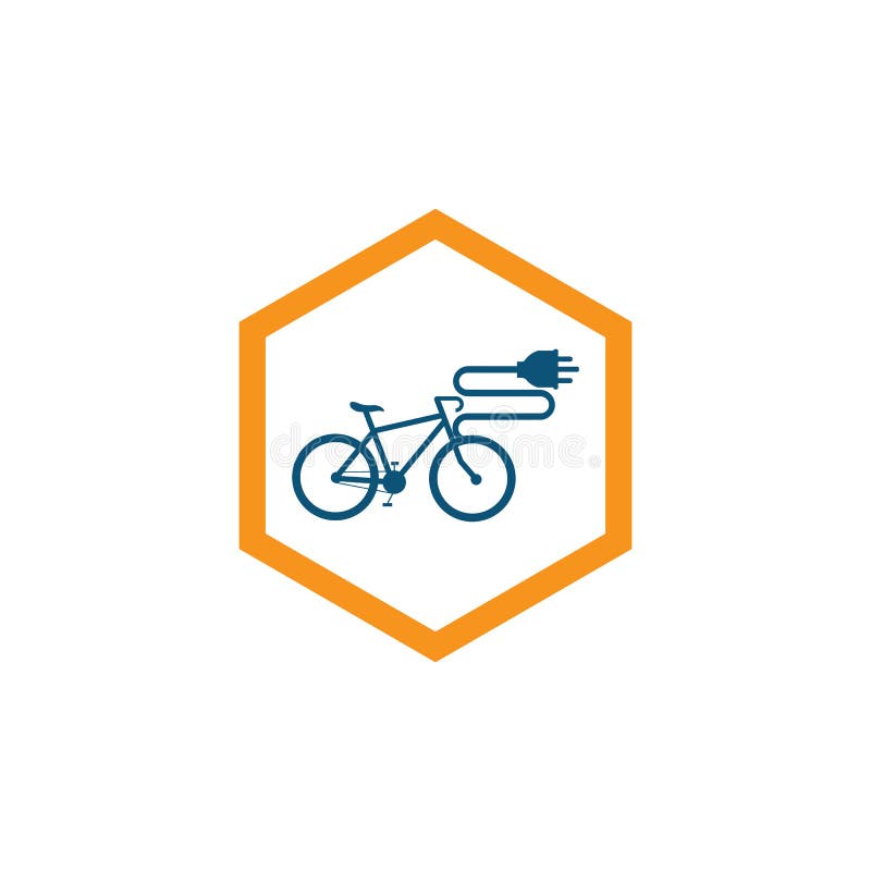 Electric Bike Icon Logo Design Element Stock Vector - Illustration of ...