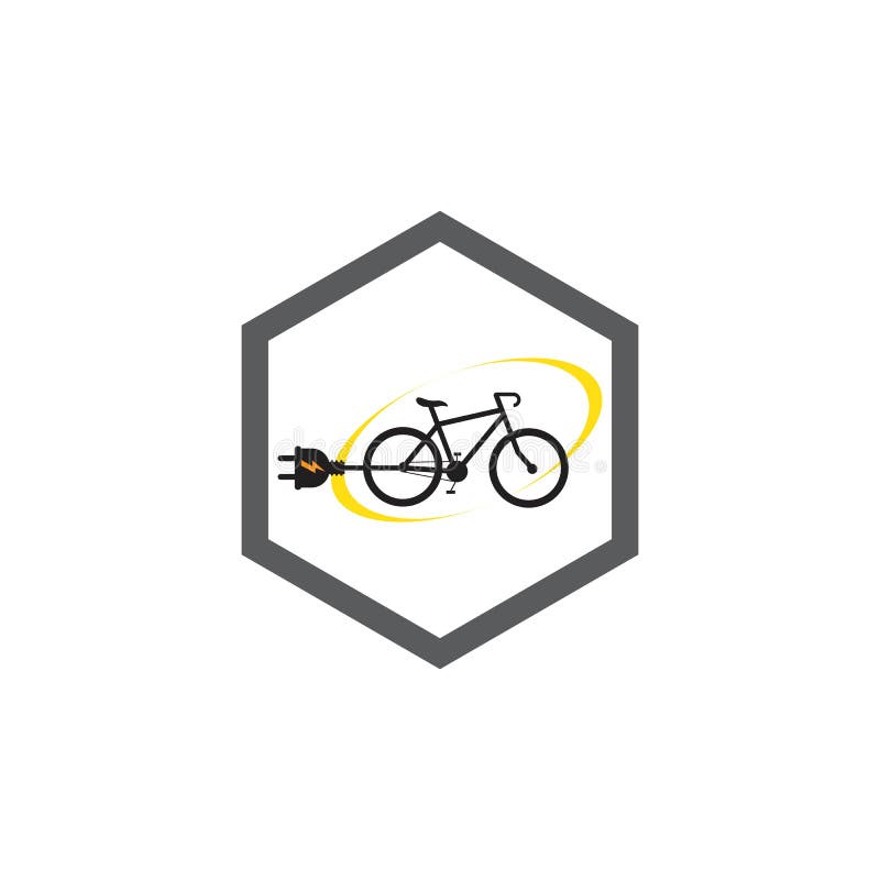 Electric Bike Icon Logo Design Element Stock Vector - Illustration of ...